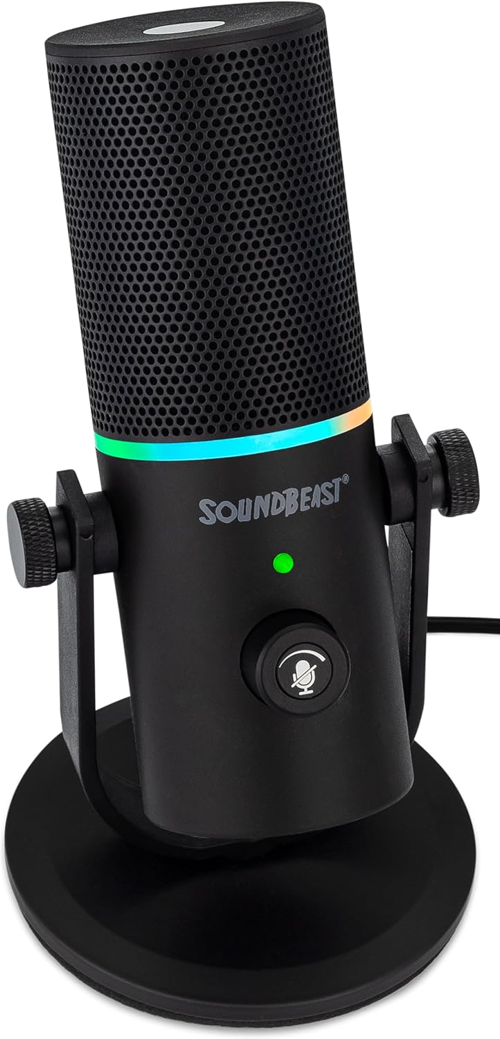 SoundBeast® Firebird USB Microphone | Volume Control, Noise Reduction